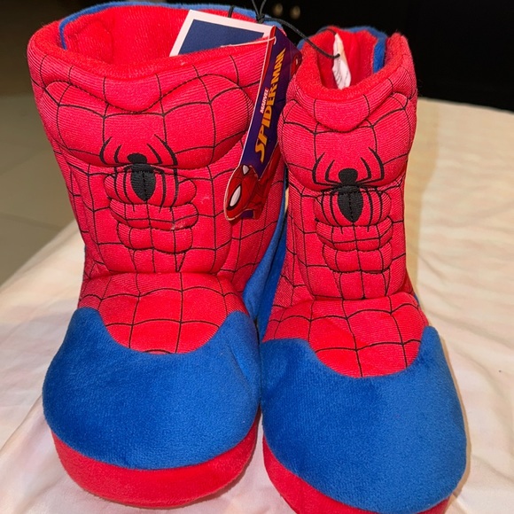 Marvel | Shoes | Spiderman Slippers Boots Kids L 112 | Poshmark